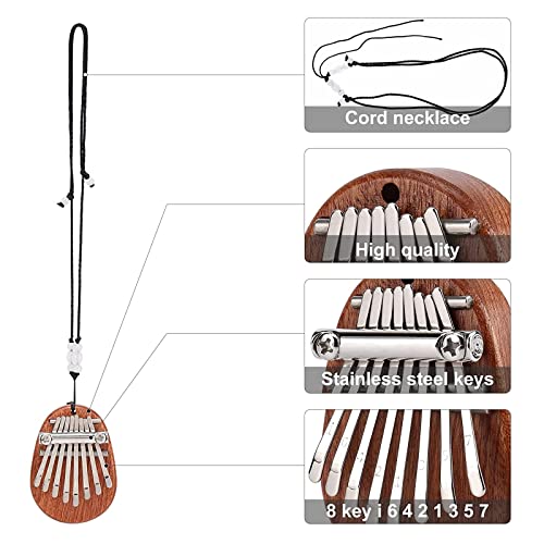 2 Pack Kalimba Thumb Piano 8 Key Mini Thumb Piano Finger Piano Mini Kalimba Thumb Piano for Kids