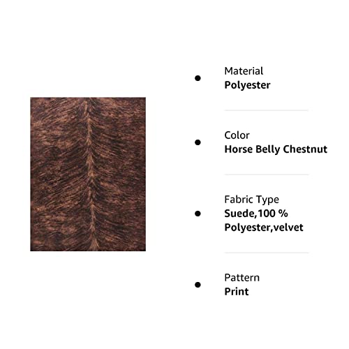 Suede Velvet Horse Belly Print Fabric Upholstery 54" Wide Sold by The Yard (Horse Belly Chestnut)