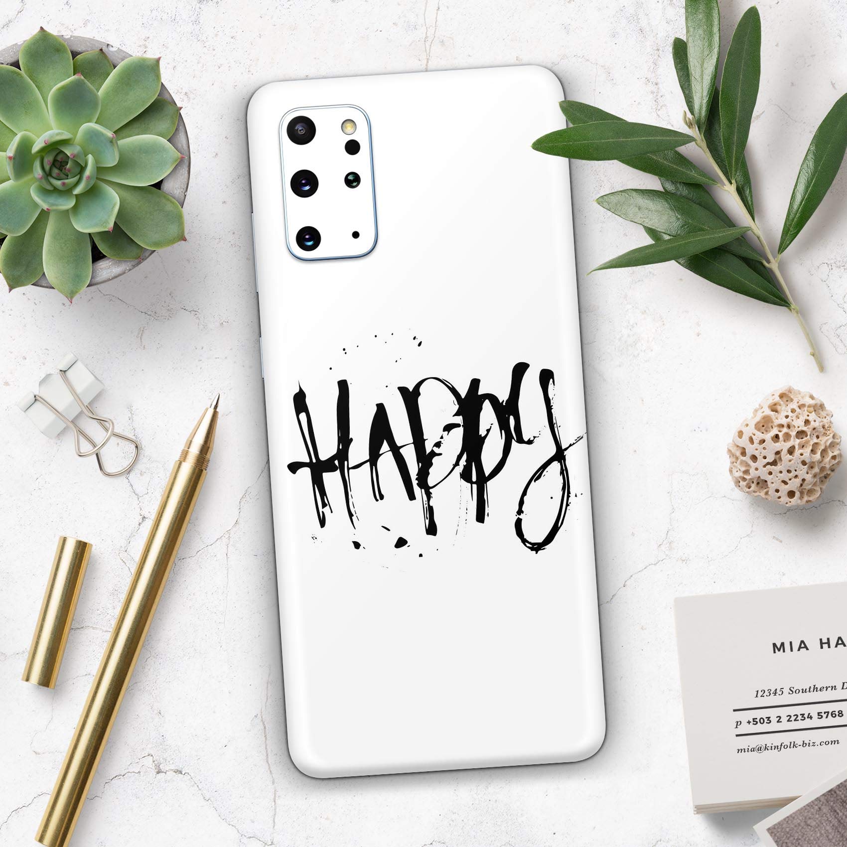 DesignSkinz Happy Splatter Protective Vinyl Decal Wrap Skin Cover Compatible with The Samsung Galaxy S20 (Screen Trim & Back Glass Skin)