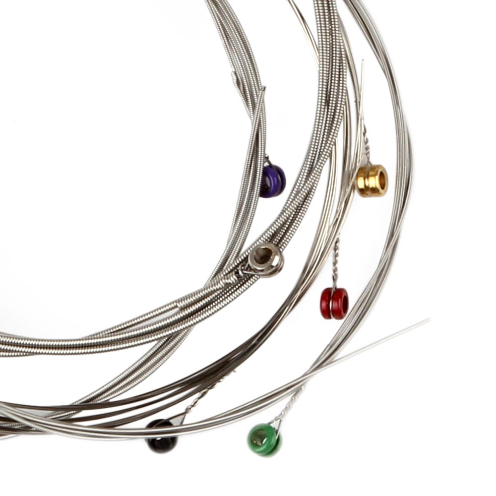 5 Packs Full Set Orphee RX17 Nickel Alloy Colorful Ball-End Electric Guitar Strings Standard Tension 010-046