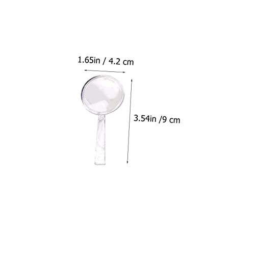 24Pcs 42 Magnifier Small Pocket Magnify Glass Nature Exploration Observation Handheld Lens Pocket Magnifying Glass Portable Magnifying Glass Mini Read Newspaper Plastic Student