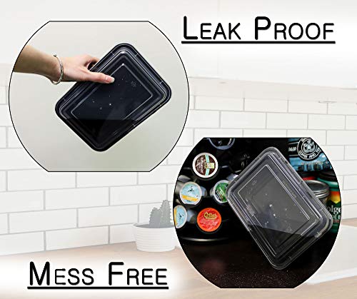 New Century, 150-Pack [38 oz] 1-Compartment Food Container - Rectangular Meal Prep Bento with Lid - Portable Lunch Box - Stackable - BPA Free - Freezer/Microwave/Dishwasher Safe - Reusable Storage