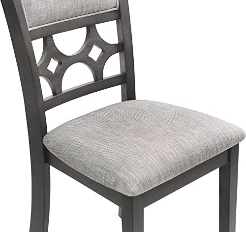 New Classic Furniture Mitchell 5-Piece Dining Set with 1 Table and 4 Chairs, Gray