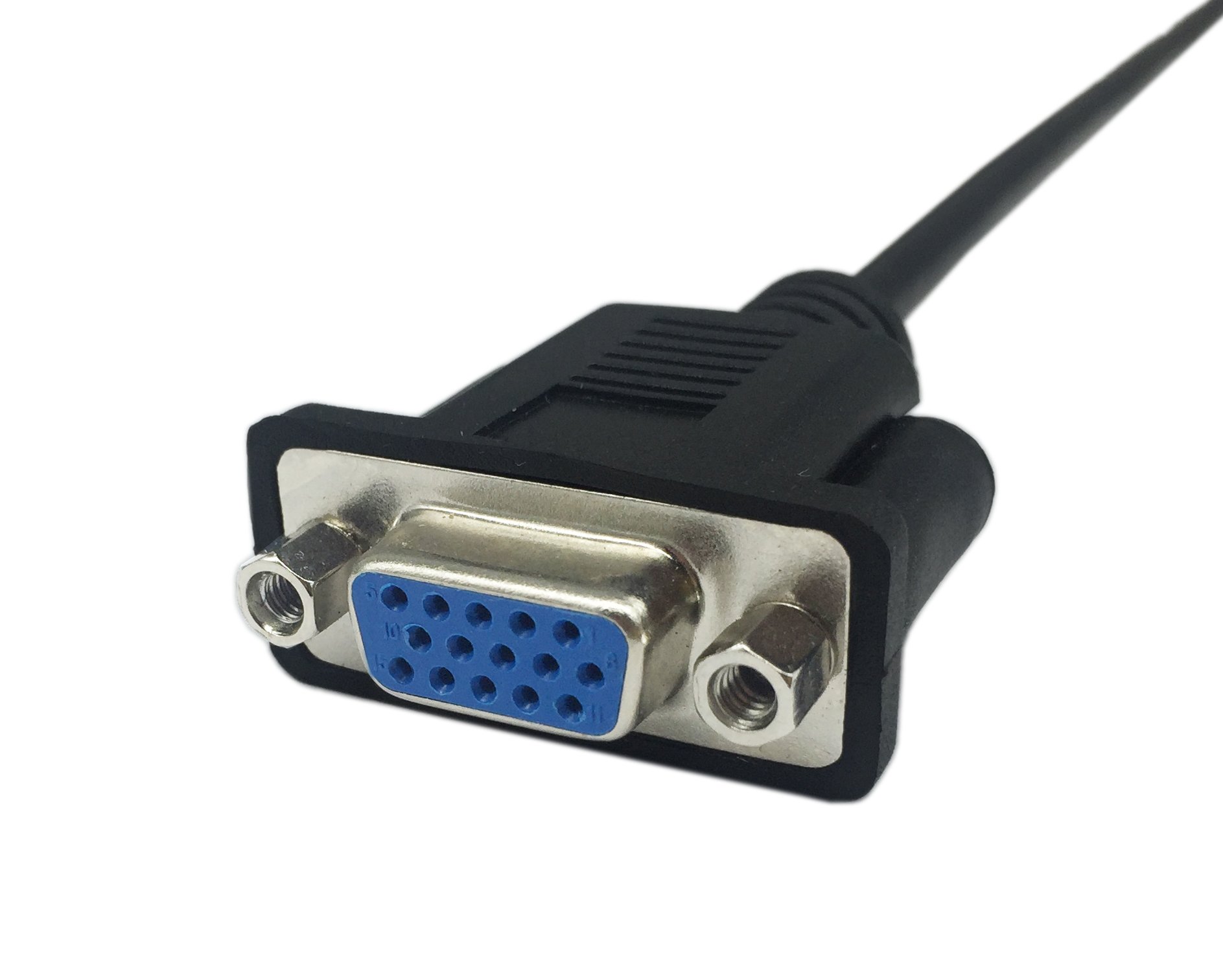 CERRXIAN 1ft VGA SVGA 15 Pin HD15 Female to Female Gender Changer Adapter Extension Video Monitor Cable for PC Laptop TV Porjector(ff)