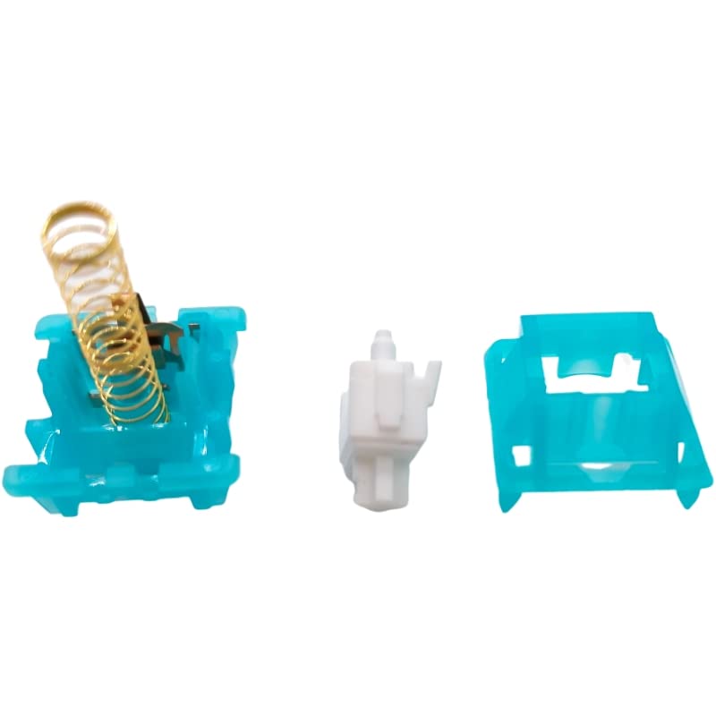 Tecsee Blue Sky Switches for Mechanical Gaming Keyboards POM Linear stem | Standard 63.5g Spring | Plate Mounted | SMD 5 Pin RGB Switches for Backlit Keyboard (Linear/35PCS)