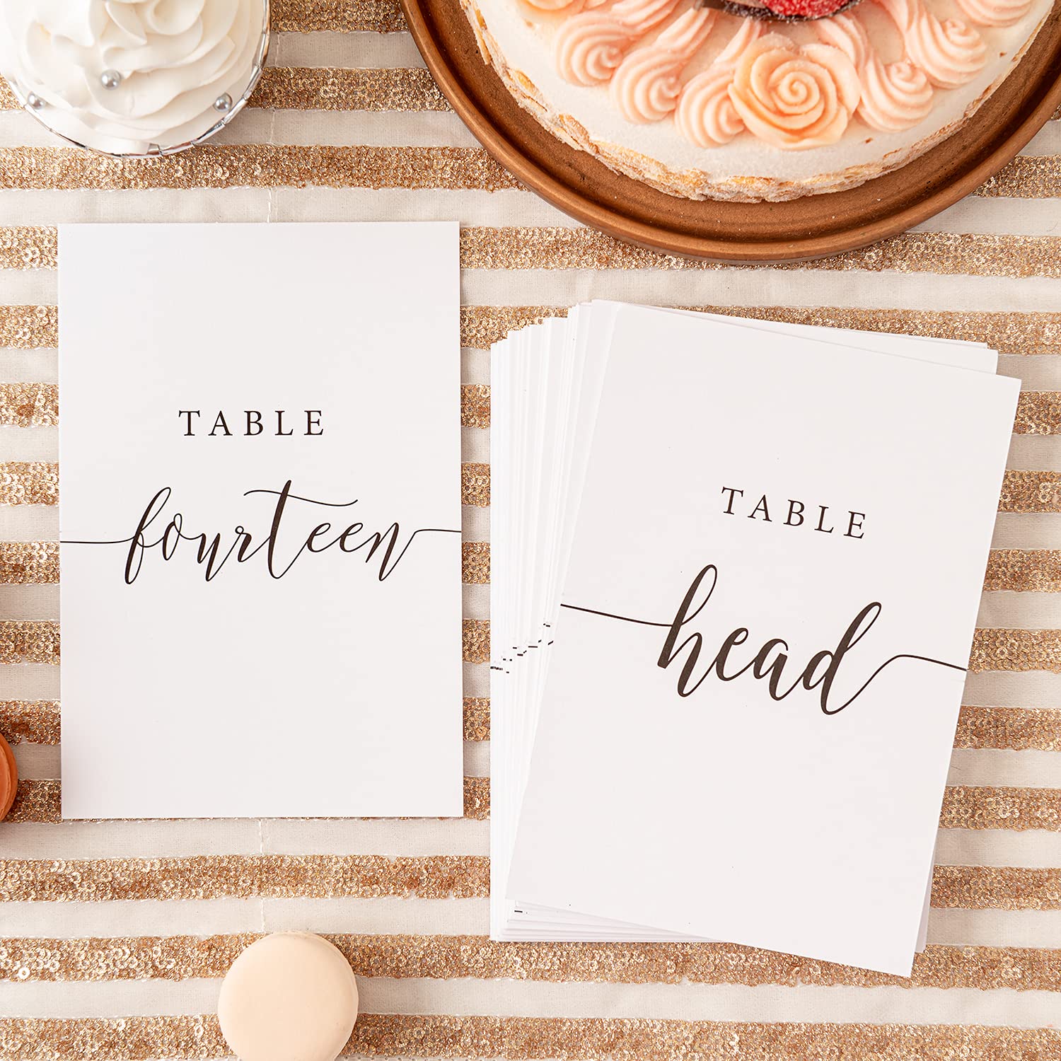 Crisky Table Number Cards 1-30 for Wedding, Anniversary, Birthday, Bridal Shower Party. Black Double-Sided Design 4 x 6 Inch Number One - Thirty & Head Table.