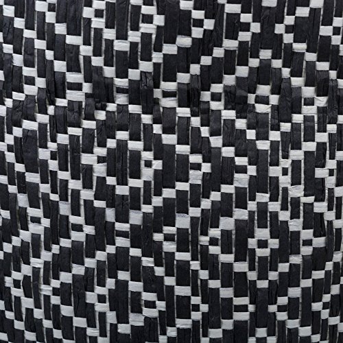 DII Woven Paper Storage Bin, Diamond Basketweave, Black/White, Medium