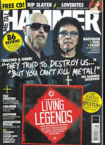 METAL HAMMER MAGAZINE, LIVING LEGENDS APRIL, 2018 ISSUE # 307 FREEE CD