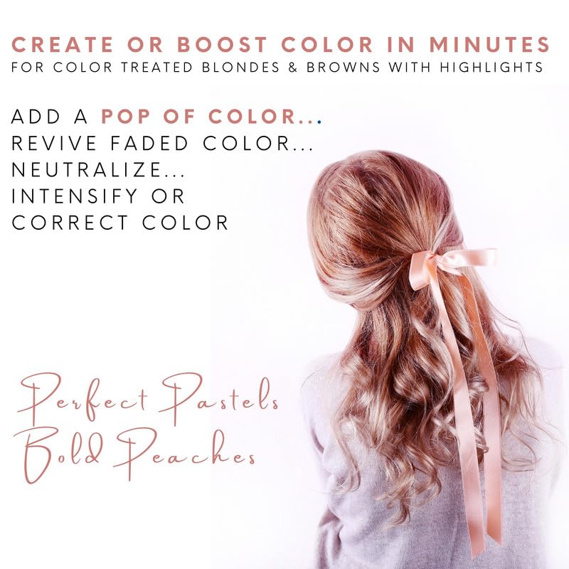 Watercolors INTENSE Semi Permanet Color Depositing Shampoo. Sulfate & Paraben Free to Maintain & Enhance Hair Color 8 fl oz - PEACH