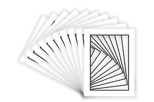 5x7 Mat for 4x6 Photo - Precut White on Black Double Mat Picture Matboard for Frames Measuring 5 x 7 Inches - Bevel Cut Matte to Display Art Measuring 4 x 6 Inches - Acid Free ONE MAT