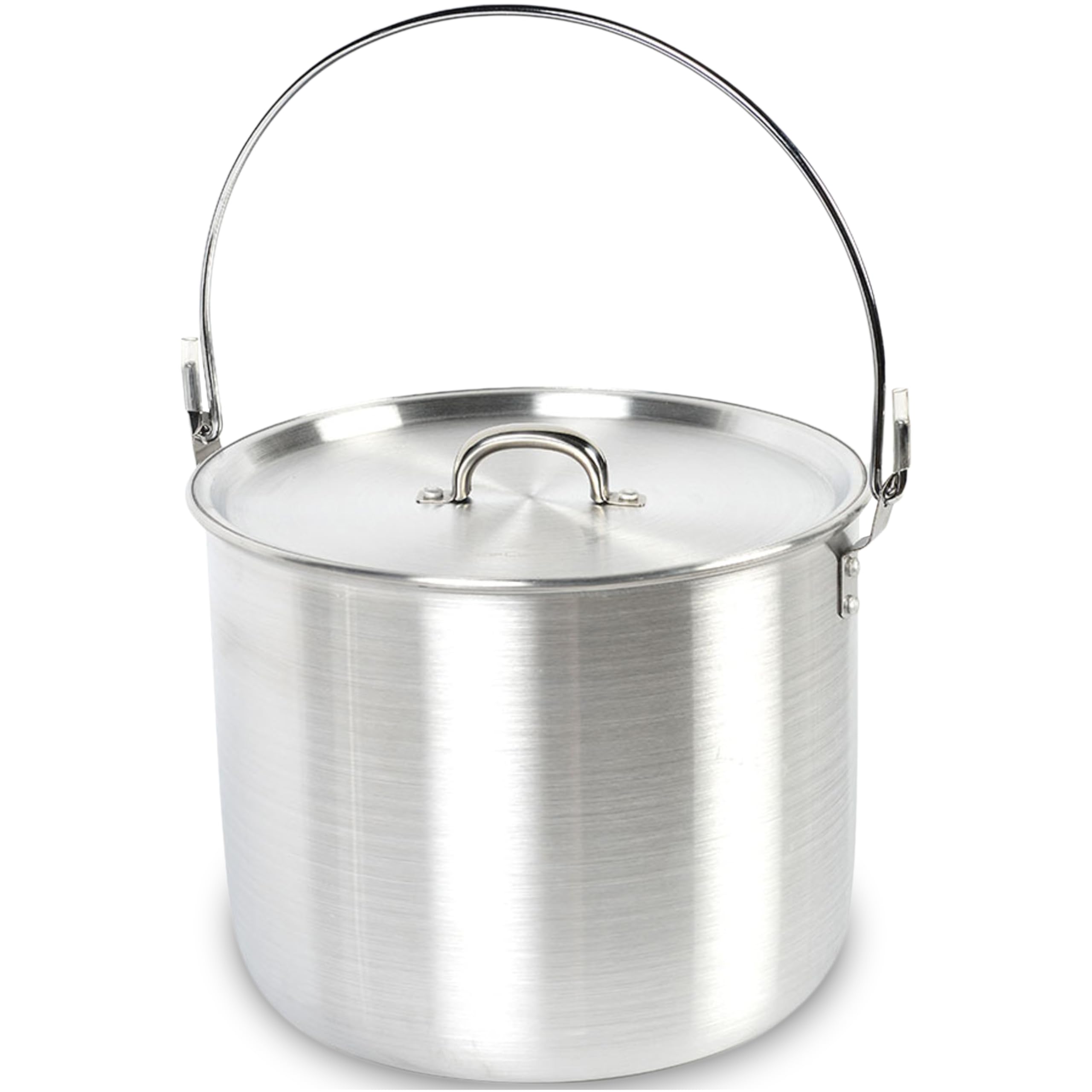AceCamp® Camping Pot for Gas Stove Made of Aluminium with Handle and Lid [4L] - Camping Pots for Gas Cookers, Grills and Fire - Camping Pot Set Camping Pot - Camping Cooking Pot Set Camping