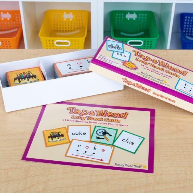 Really Good Stuff Tap and Blend Long Vowel Cards - 168 Cards
