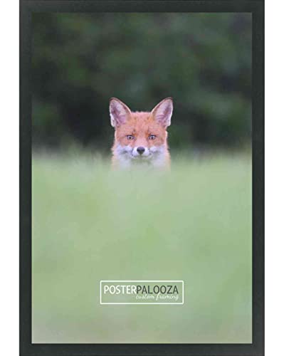 5x8 Contemporary Black Wood Picture Frame - UV Acrylic, Foam Board Backing, & Hanging Hardware Included!