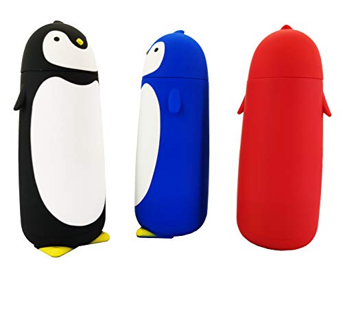 SZWGMY Penguin Stainless Steel Water Bottle Tea Coffee Travel Mug Insulation for Hot & Cold,vacuum flask cup (Black)