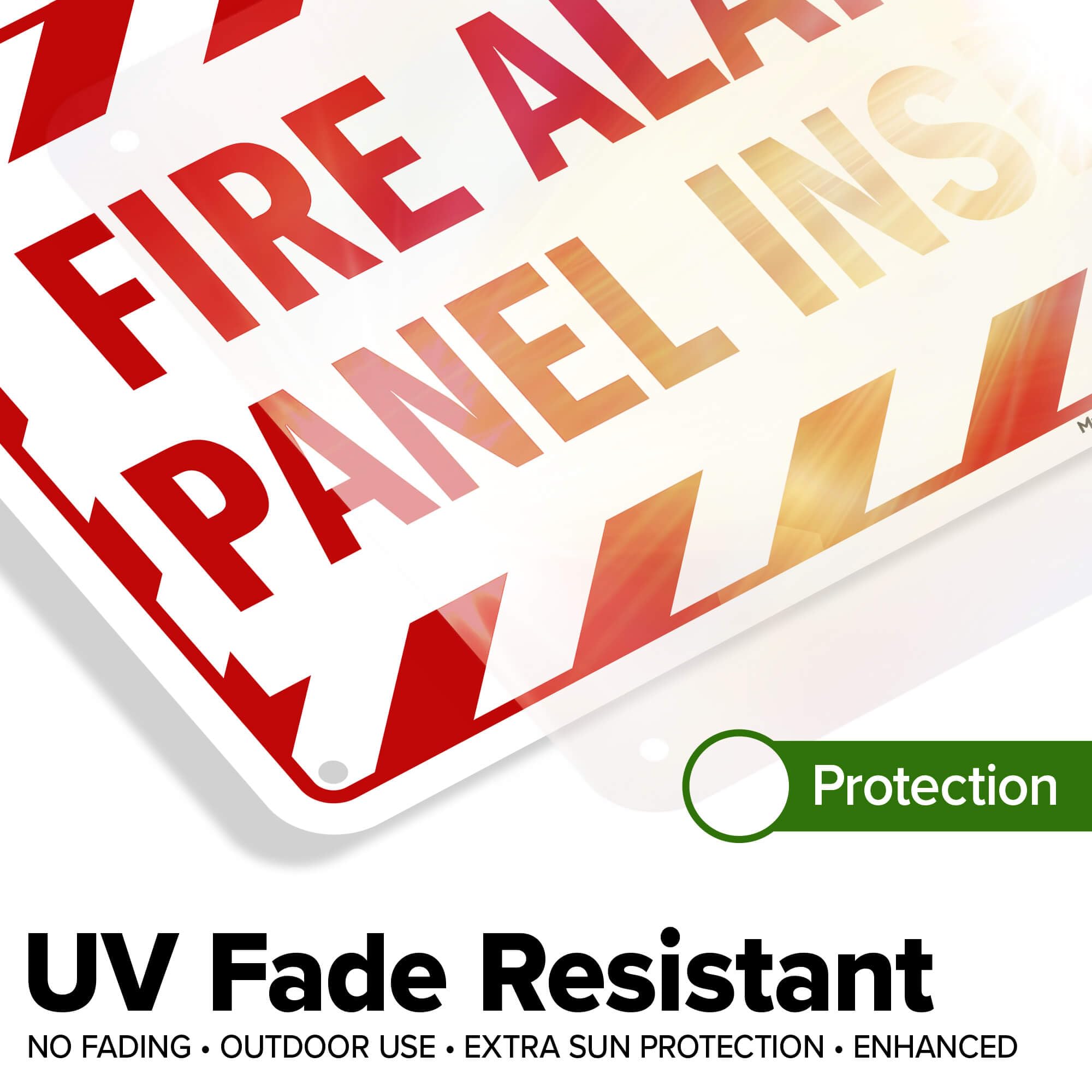 Fire Alarm Panel Inside Sign, 10x7 Inches, Rust Free .040 Aluminum, Fade Resistant, Made in USA by My Sign Center