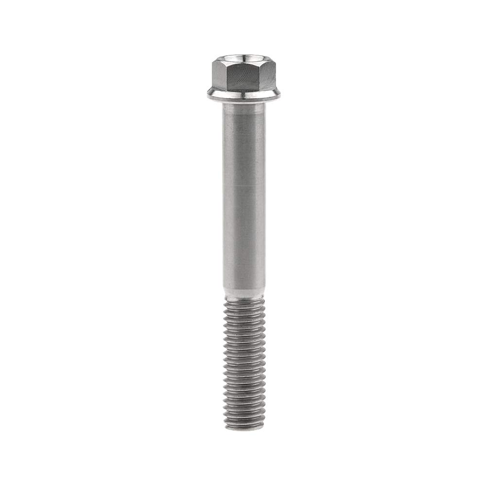 Wanyifa Titanium Hex Small Flange Head Bolt M8 15 20 25 30 35 40 45 50 55 60 65mm x1.25mm Pack of 4 (M8x65mm, Normal Titanium)