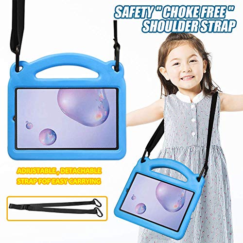 FIREVASE Tablet Kids Case for Samsung Galaxy Tab A 8.4 Inch,SM-T307/T307U, EVA Shock Proof Light Weight Professional Kids Case, with Handle Built-in Bracket & Shoulder Strap (Blue)