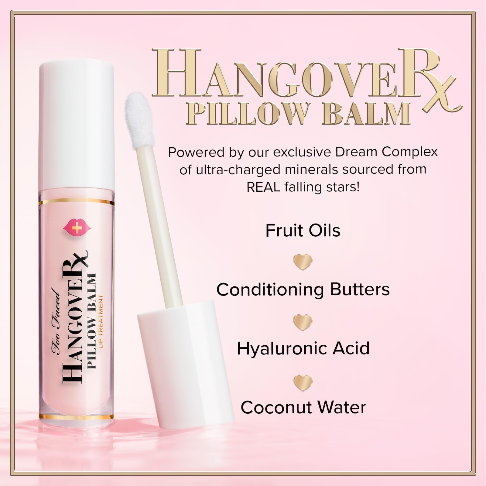 Too Faced Hangover Pillow Balm Ultra-Hydrating Lip Balm | Hyaluronic Acid + Moisturizing, 0.2 Fl Oz, Mango Kiss