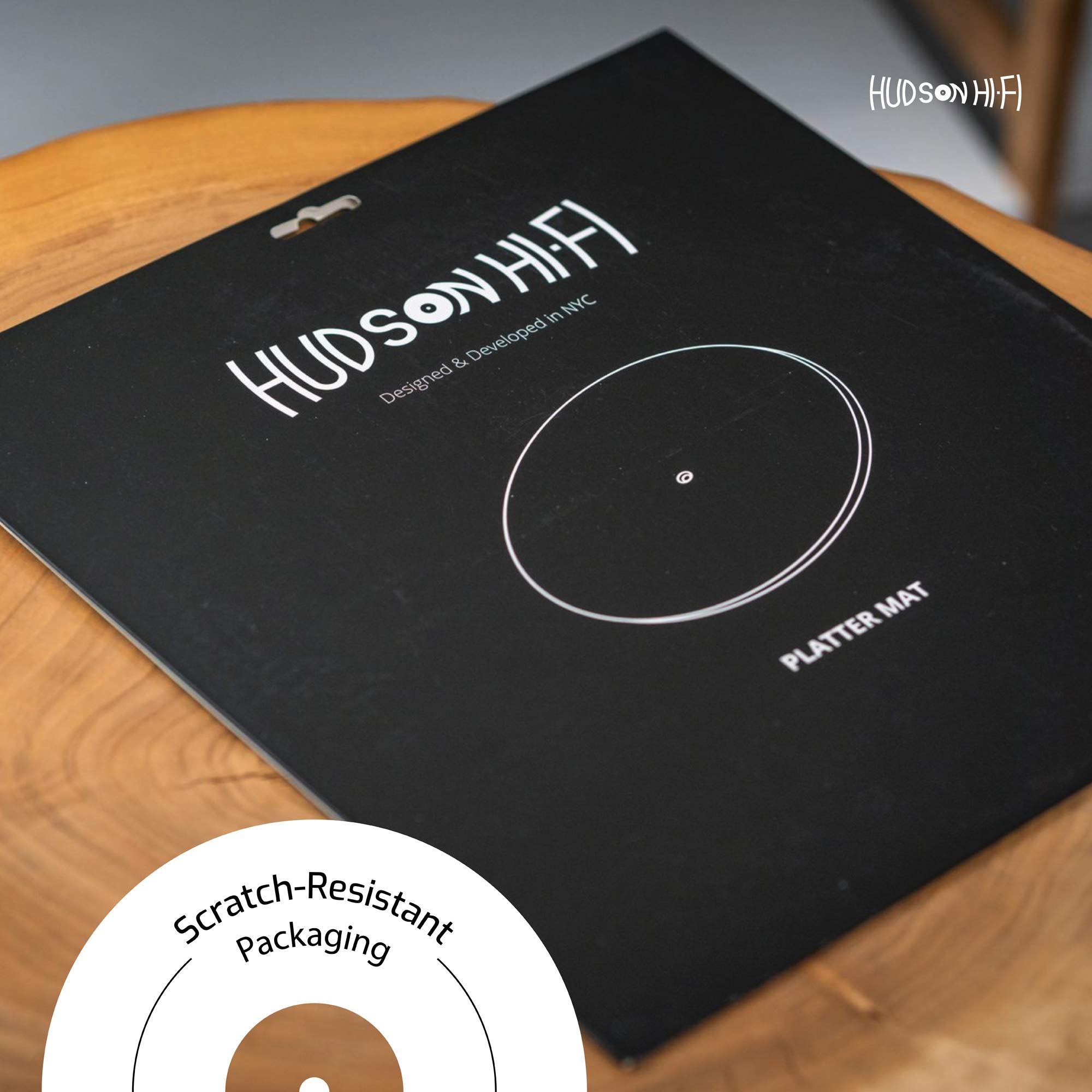 Acrylic Turntable Mat - 11.75" BlueLit Vinyl Record Acrylic Mat - Precision Machined Acrylic Turntable Platter Mat w/Record Label Recess - See-Through Record Mat for Standard 12" Turntable Platters