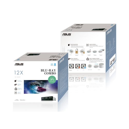 Asus Internal Blu-Ray Combo (12x BD-R (DL), 16x DVD+/-R, BDXL - 90DD0230-B20010 - Black