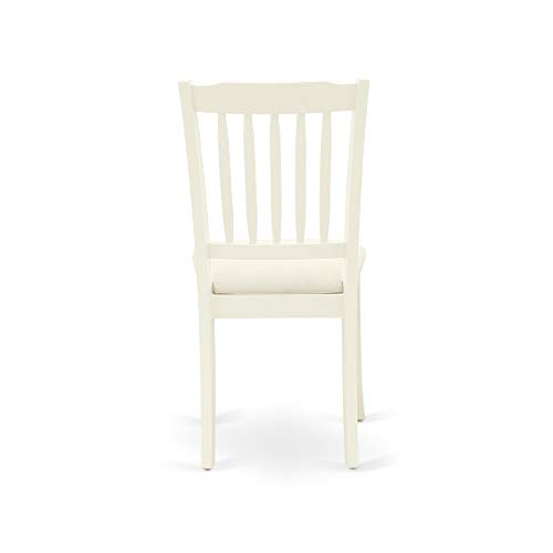 East West Furniture WEDA7-WHI-C Dining Room Table Set, 7-Piece