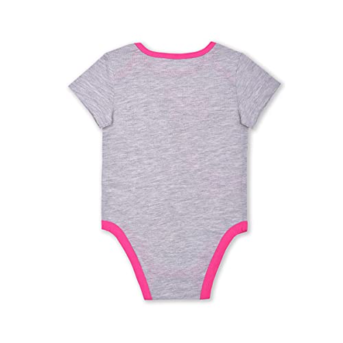 Disney Minnie Mouse Girls’ 4 Pack Bodysuit for Newborn and Infant – Pink/Grey/White