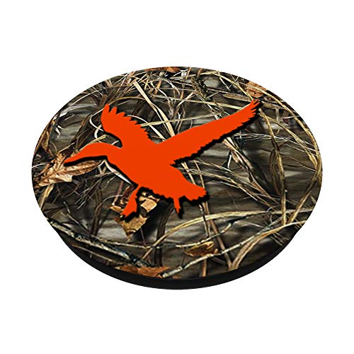 Duck Hunting Orange Brown Camouflage Camo Background PopSockets PopGrip: Swappable Grip for Phones & Tablets