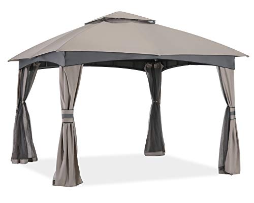 ABCCANOPY 8x8 Outdoor Gazebo - Patio Gazebo with Mosquito Netting, Outdoor Canopies for Shade and Rain for Lawn, Garden, Backyard & Deck (Gray)