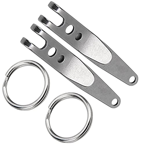 2PCS Suspension Pocket Clip, Multi Purpose Durable Suspension Clip Hanger for Hanging Knives, Suspension Pocket Clip for Outdoor Use