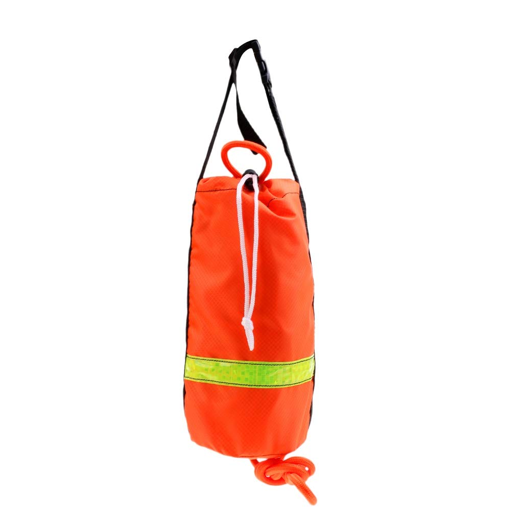 16/21/31 Reflective Water Floating Life Line Rescue Throw Rope Bag Water Sports Kayaking Boating Rafting Accessory (Color : Orange 16m)