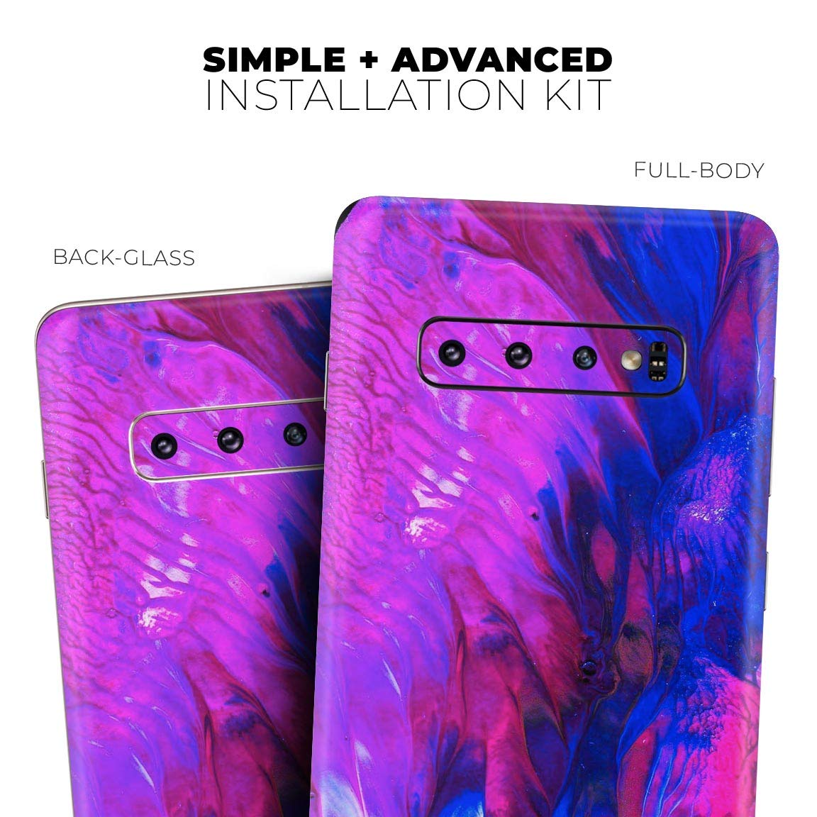 DesignSkinz Liquid Abstract Paint V22 Protective Vinyl Decal Wrap Skin Cover Compatible with The Samsung Galaxy S20 (Screen Trim & Back Glass Skin)