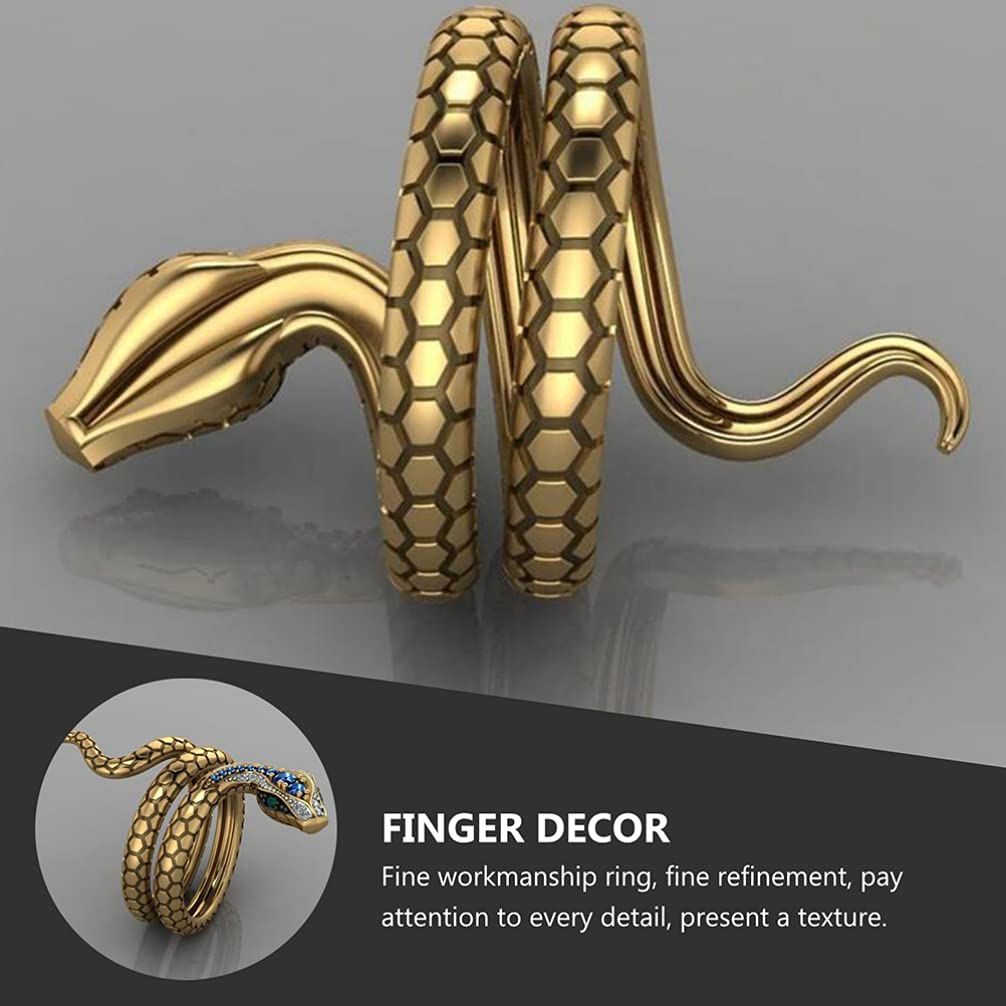 1pc Snake Ring Fashion Finger Decor Chic Finger Ring Finger Ring for Men Women Stylish Finger Ring Copper Ring Creative Finger Ring Unique Finger Ring Versatile Ring Finger Jewelry