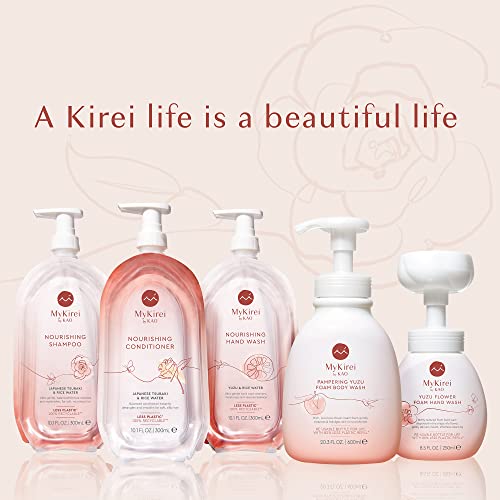 MyKirei By Kao Shampoo Refill with Japanese Tsubaki & Rice Water for Hair, 10.1 Fl Oz