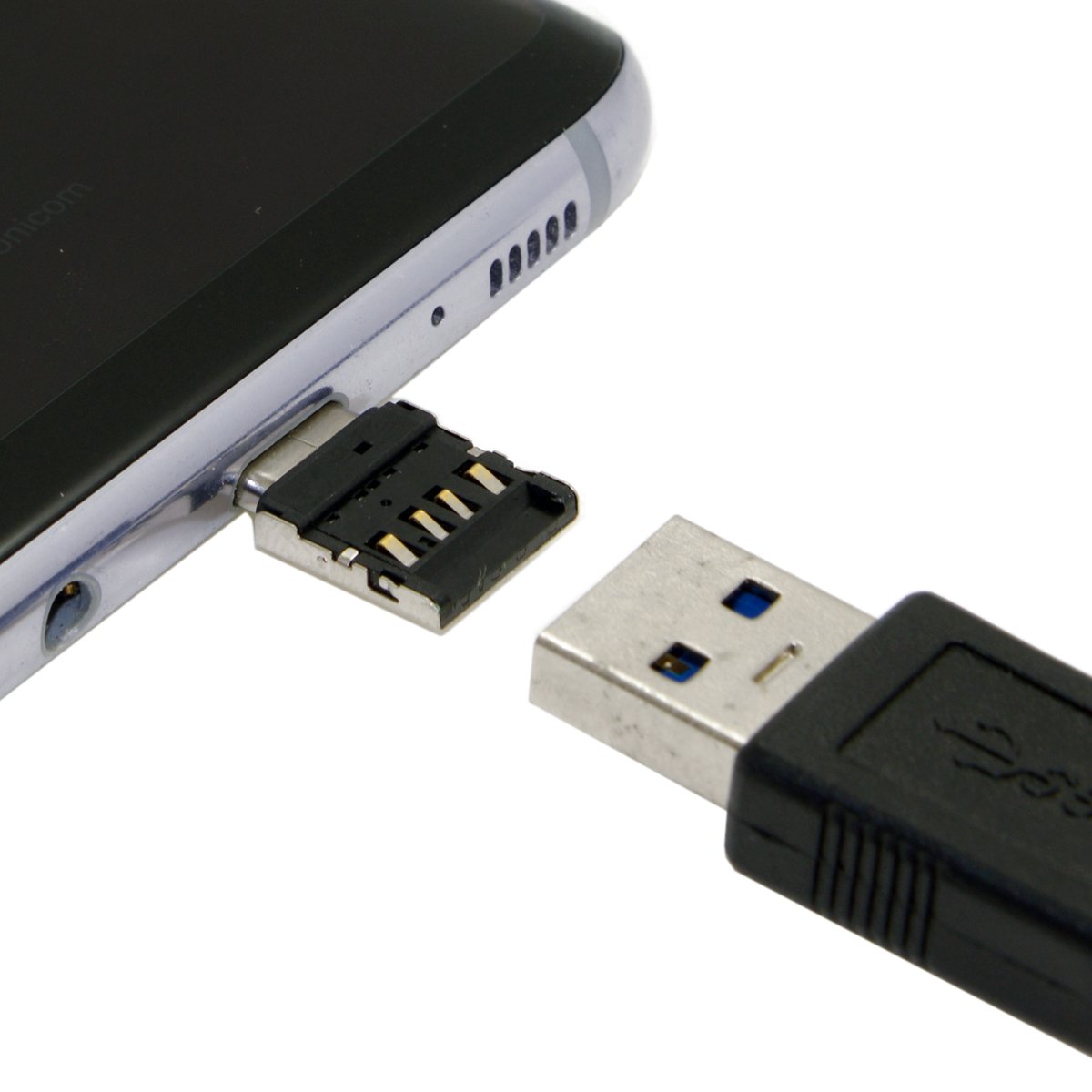chenyang 5 Pack USB C OTG Adapter USB C Male to USB 2.0 Female Ultra Mini Size Connector Adapter