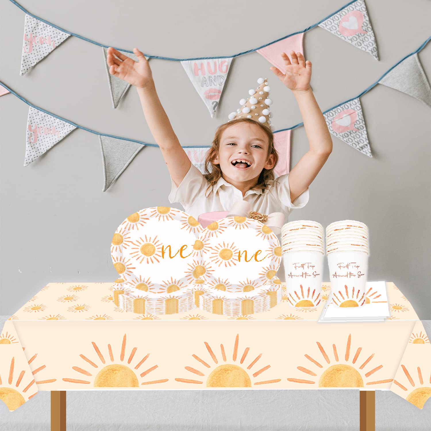 60pcs Boho Sun Birthday Party Paper Napkins First Trip inspired Around The Sun Birthday Decorations Boho Sun Party Decorations Boho Hippie Sunshine Boho Sun Baby Shower Party Supplies Decorations