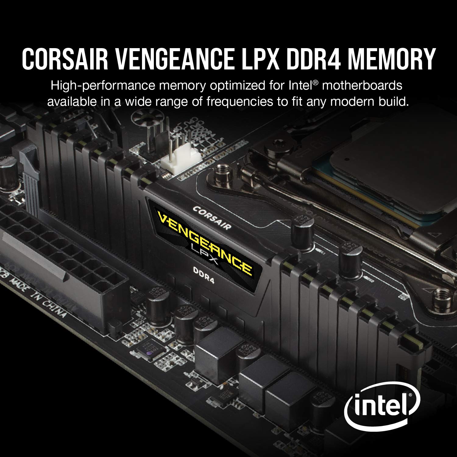 CORSAIR VENGEANCE LPX DDR4 RAM 32GB (2x16GB) 3600MHz CL18-22-22-42 1.35V Intel AMD Desktop Computer Memory - Black (CMK32GX4M2D3600C18)