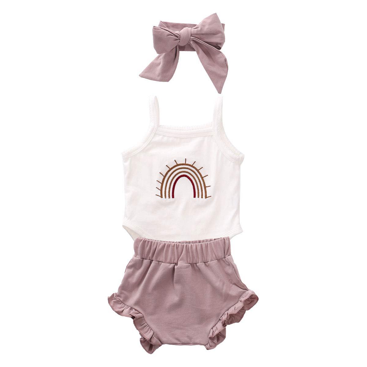 Thorn Tree Newborn Baby Girls Boys Clothes Cotton Suit Cute Baby Kid Infant Romper Play Wear Summer Rainbow Outfits