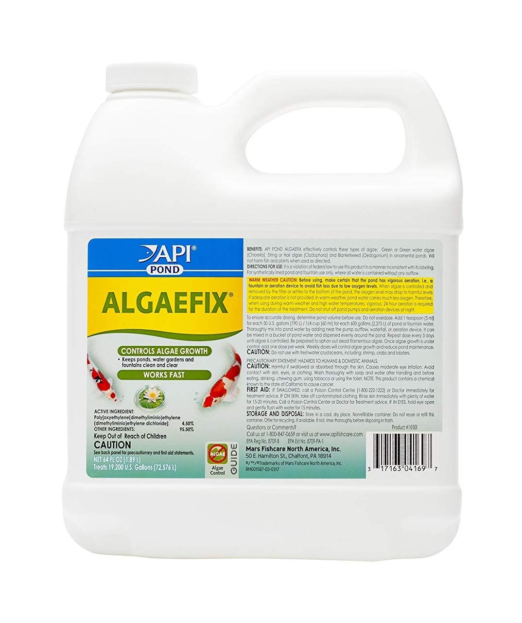 API POND ALGAEFIX Algae Control 64-Ounce Bottle (FF-169D)