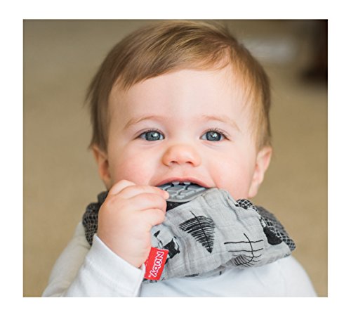 Baby Bibs - 3 Pc Muslin Bibs - Reversible 100% Natural Cotton Teething Bib - Baby Bibs For Girls And Boys, Baby Essentials