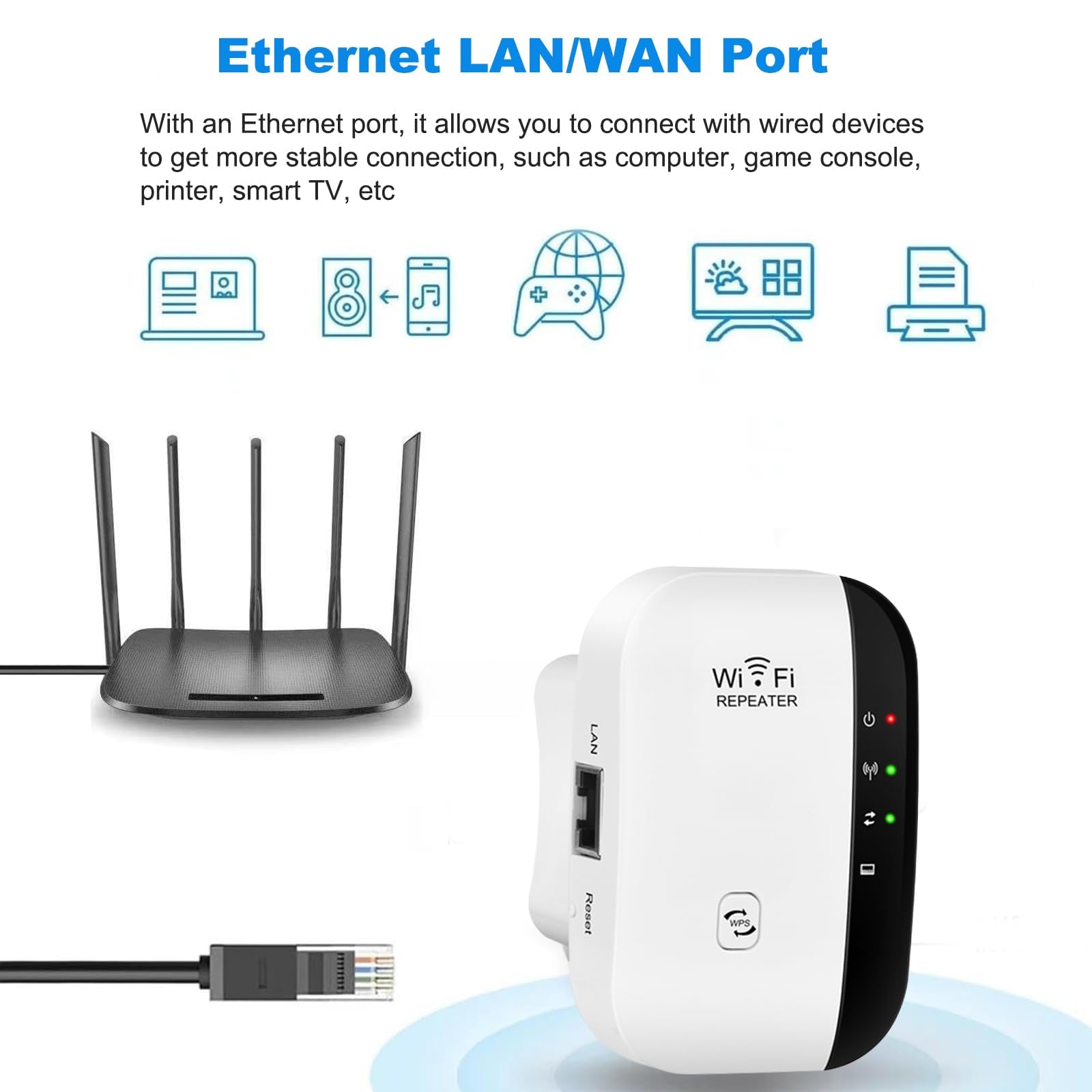 1200Mbps USB WiFi Adapter, SKYBESS 5G/2.4G Dual Band Wireless Network Adapter for Desktop PC Laptop, USB 3.0 WiFi Dongle with 5dBi High Gain Antenna, Supports Win 11/10/8.1/8/7/XP, Mac OS 10.9-10.15