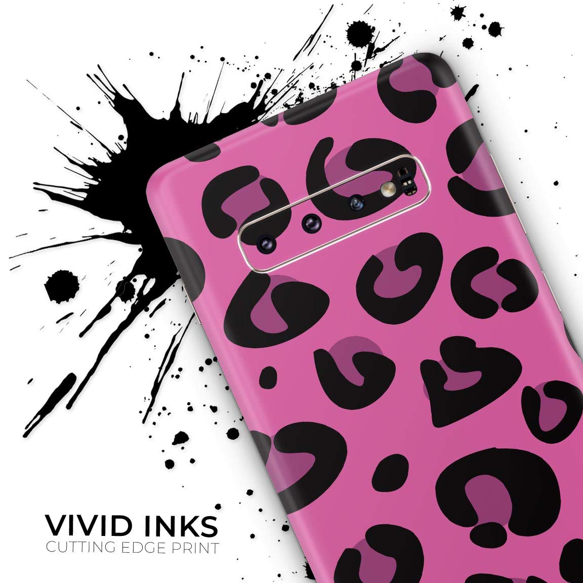 DesignSkinz Pink Vector Cheetah Print Protective Vinyl Decal Wrap Skin Cover Compatible with The Samsung Galaxy S20 (Screen Trim & Back Glass Skin)