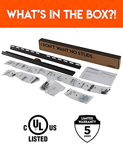 ECHOGEAR No Drill TV Drywall Mount - Slim No Stud Design Holds TVs Up to 100lbs with Nails - Easy Install with No Drilling Required