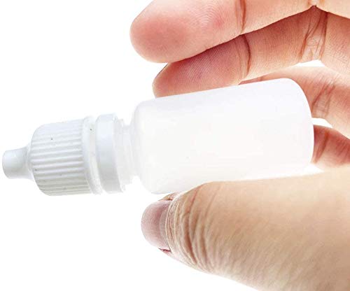 24 PCS Empty Refillable Plastic Squeezable Dropper Bottle Portable Eye Liquid Container with Screw Cap Essential Oil Container (30 ml)