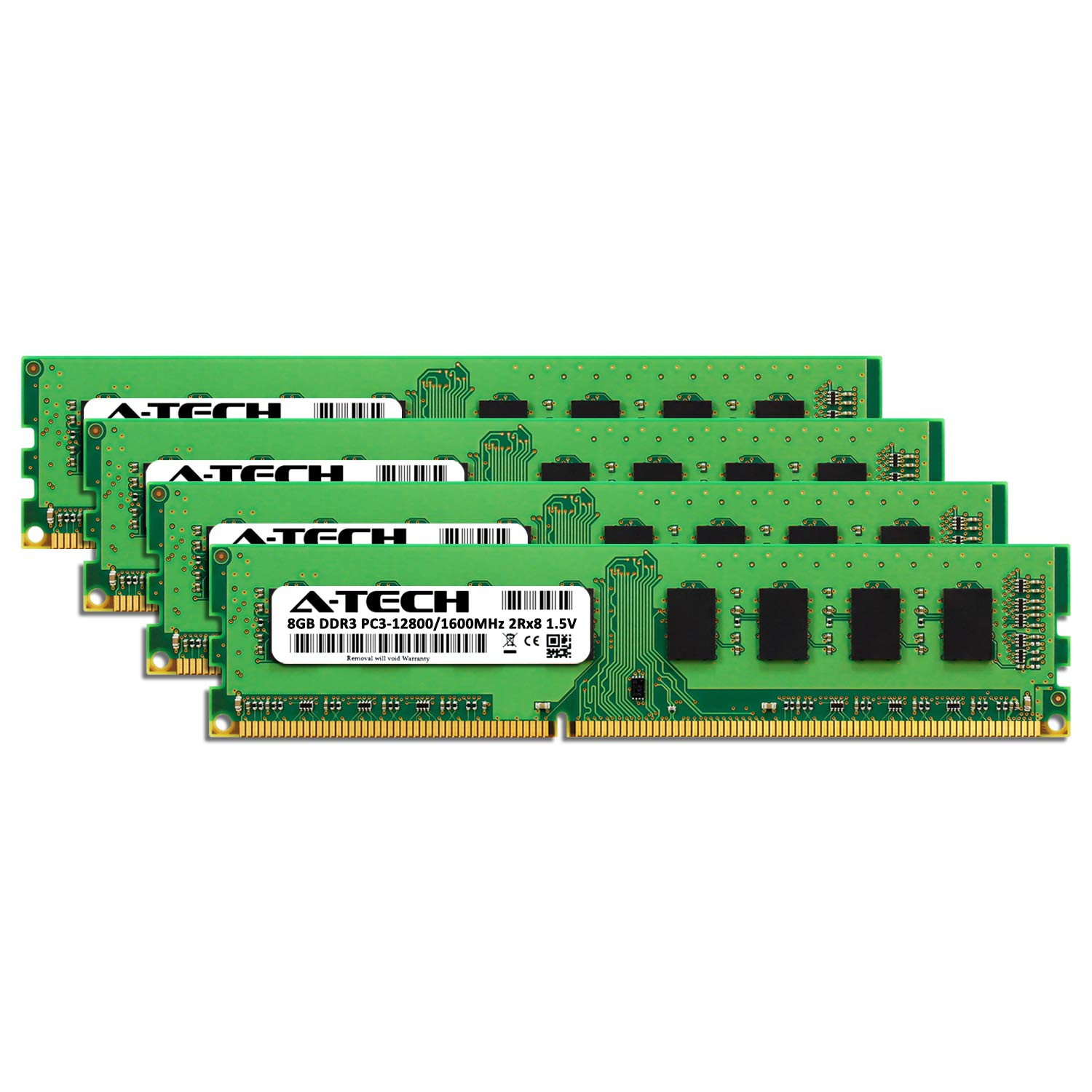 A-Tech 32GB (4 x 8GB) RAM for Dell XPS 8500, 8700 | DDR3 1600MHz PC3-12800 Non-ECC DIMM Max Memory Upgrade Kit