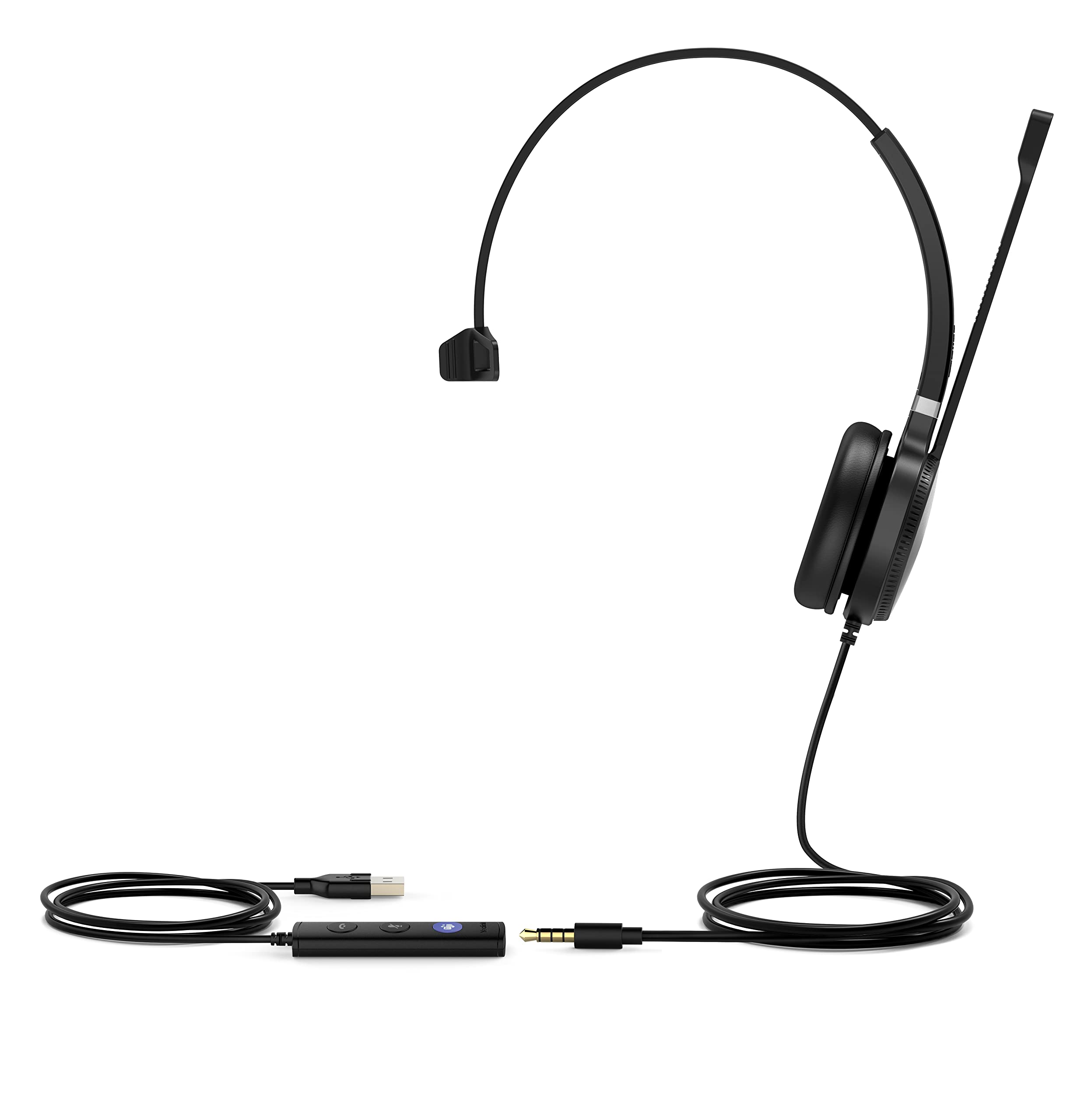 Yealink UH36 Series Headset, Wired Single-Ear | Teams Certified (UH36 Mono)
