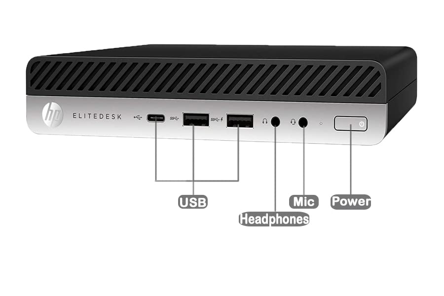 HP EliteDesk 800 G3 Mini Business Desktop (Intel Quad-Core i7-6700T 2.8Ghz, 16GB DDR4 RAM, 1TB SSD, DisplayPort DP, Ethernet RJ-45, Keyboard + Mouse, Windows 10 Pro 64-bit (Renewed)