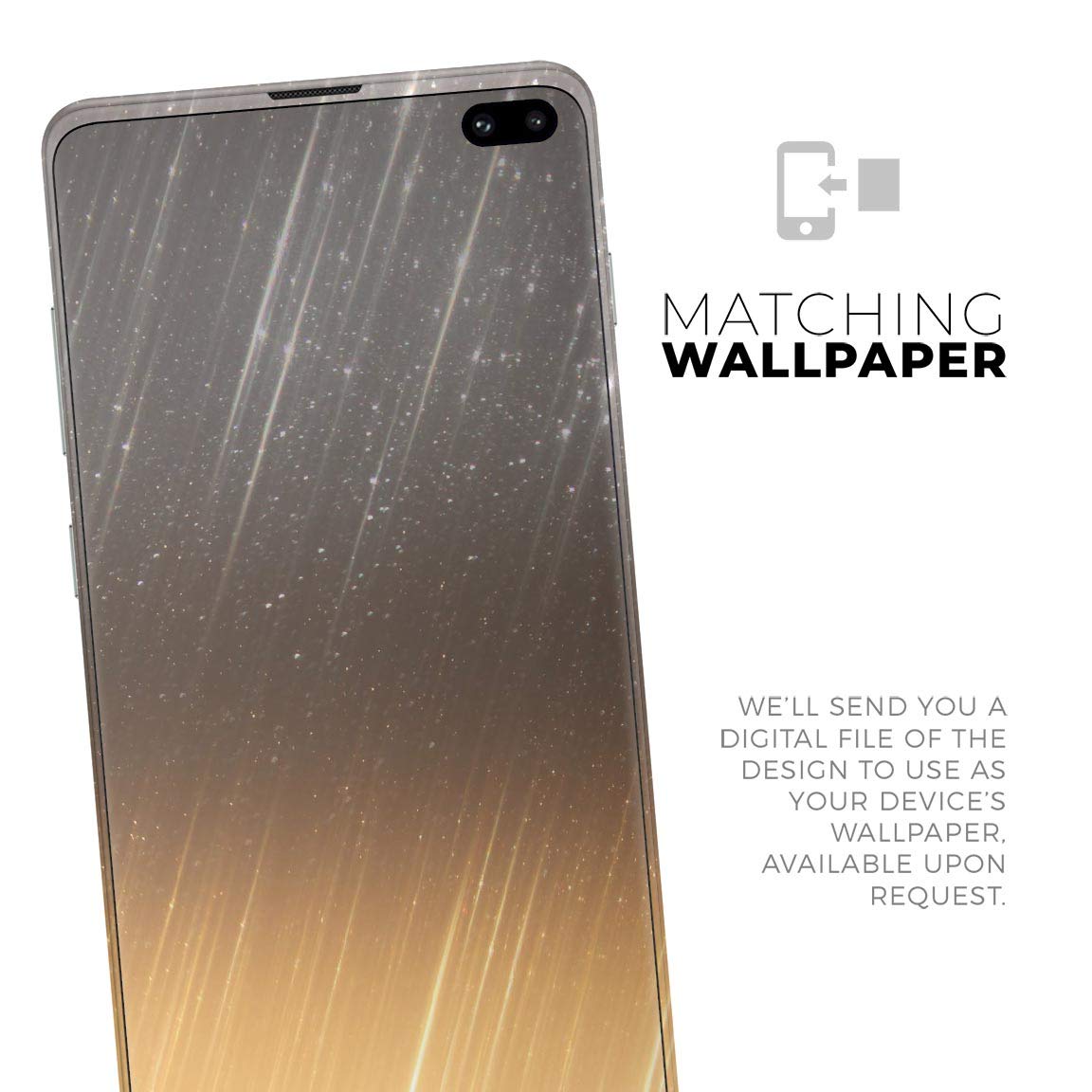 DesignSkinz Scratched Gold and Silver Surface Protective Vinyl Decal Wrap Skin Cover Compatible with The Samsung Galaxy S20 (Screen Trim & Back Glass Skin)