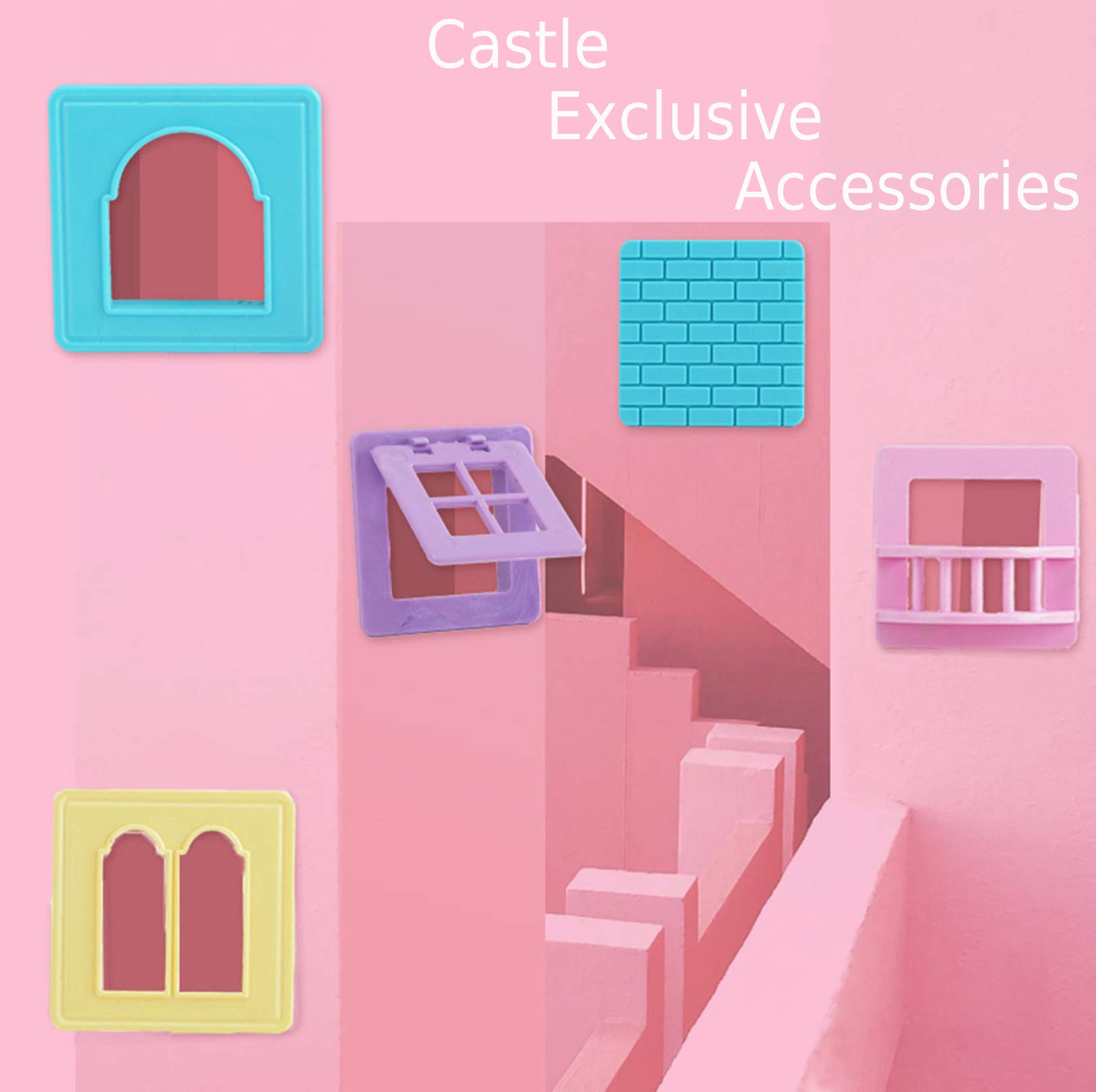 ASOK Magnetic Blocks Magnetic Tiles 133pcs 3D Castle Educational Learning and Development Toys for 3 4 5 6 7 8 9 Years Old Boys Girls Kids 133pcs