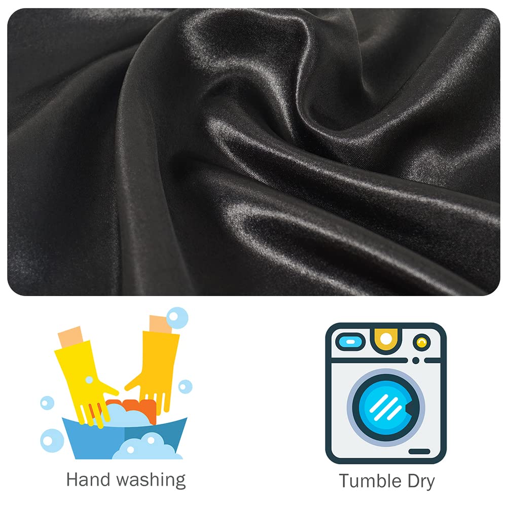 2 PCS Dust Cover Storage Bags Dust Bags for Handbags Large, Silk Drawstring Purse Storage Bag for Handbags Purses, Shoe Boots, Travel Organizer (Black + White, 23.6 * 19.6 in)