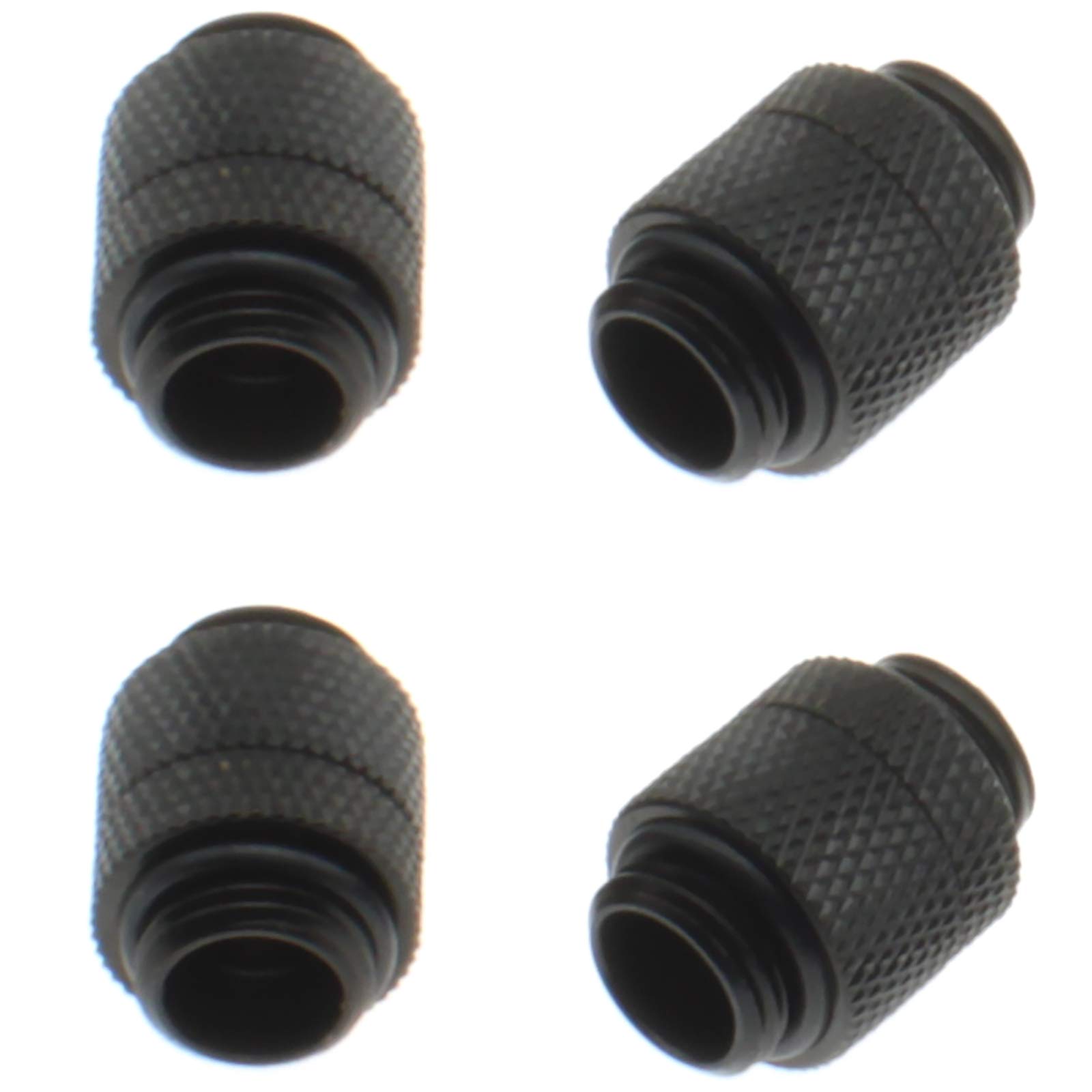 G1/4" Male to Male Extender Fitting,LBTODH 4pcs Black Brass Elbow Connector for Computer Water Cooling System(23.5mm)